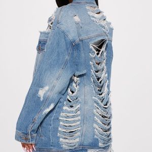 Fashion Nova | Jackets & Coats | Destruction Jean Jacket | Poshmark